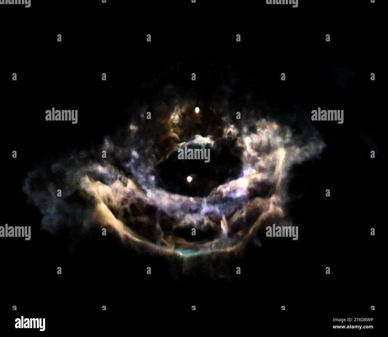 Exhaust plume is illuminated as the SpaceX Falcon 9 rocket stage ...