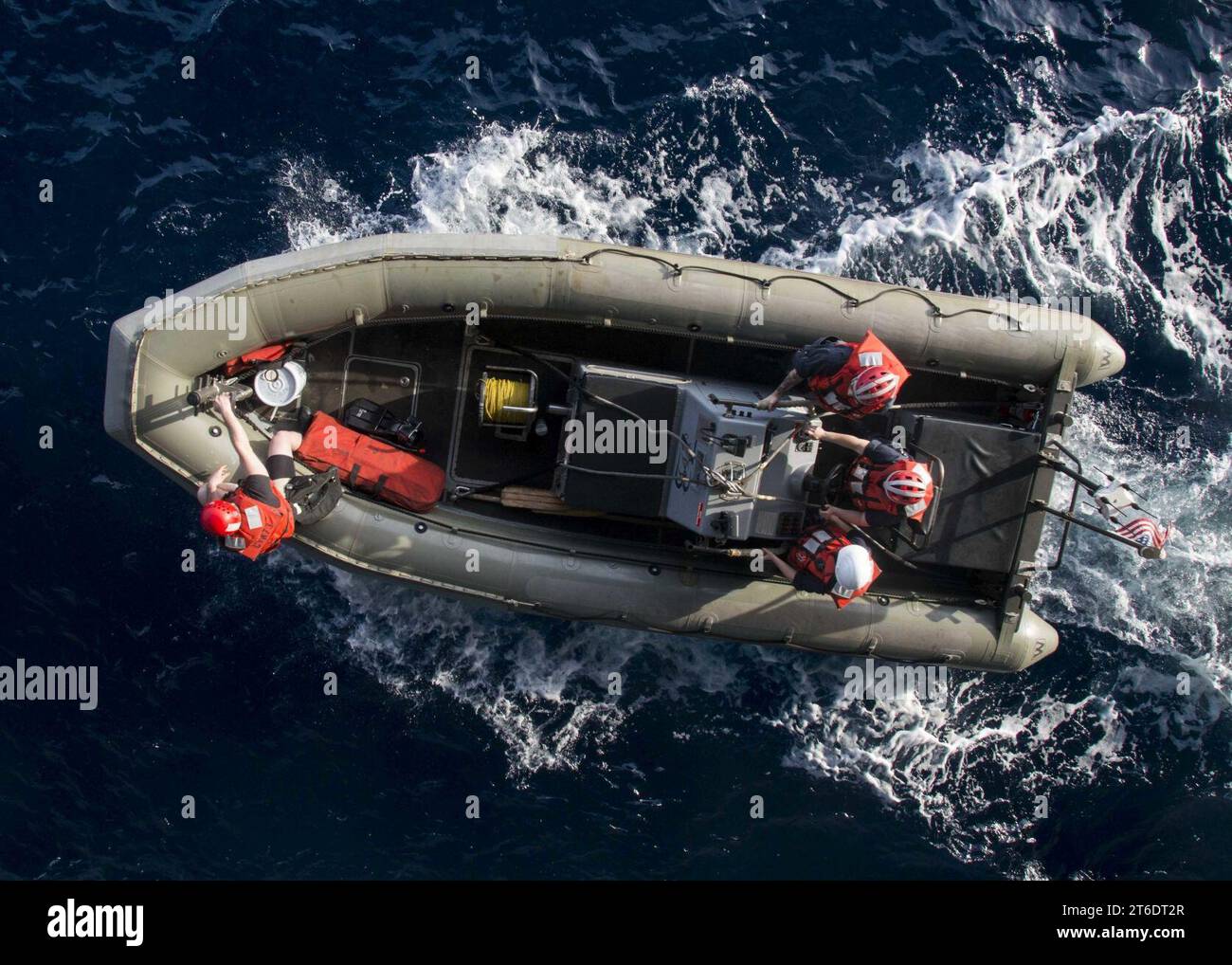 USS George Washington boat operations 160313 Stock Photo - Alamy