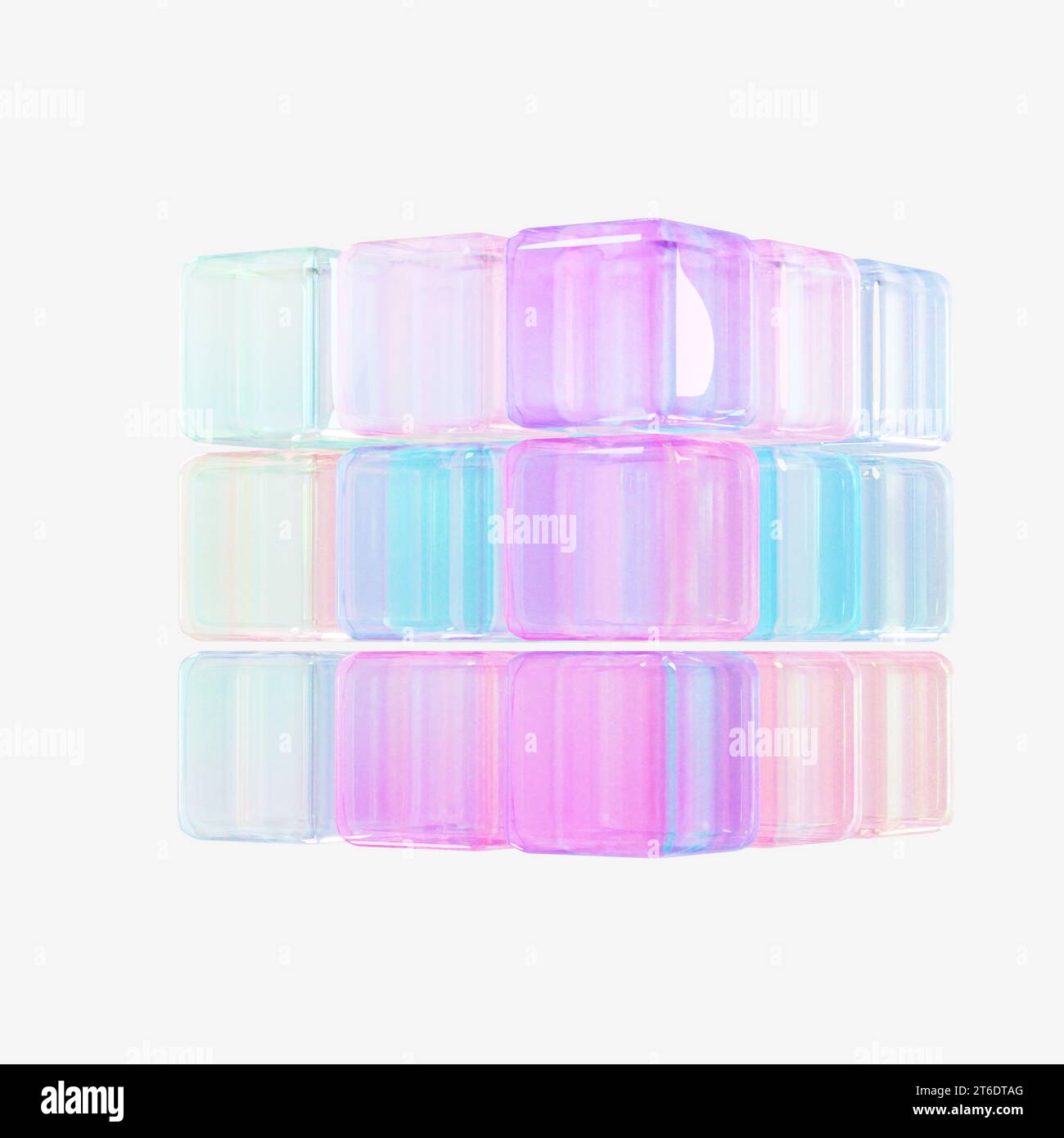 transparent crystal rubik's cube 3d object graphic Stock Photo - Alamy
