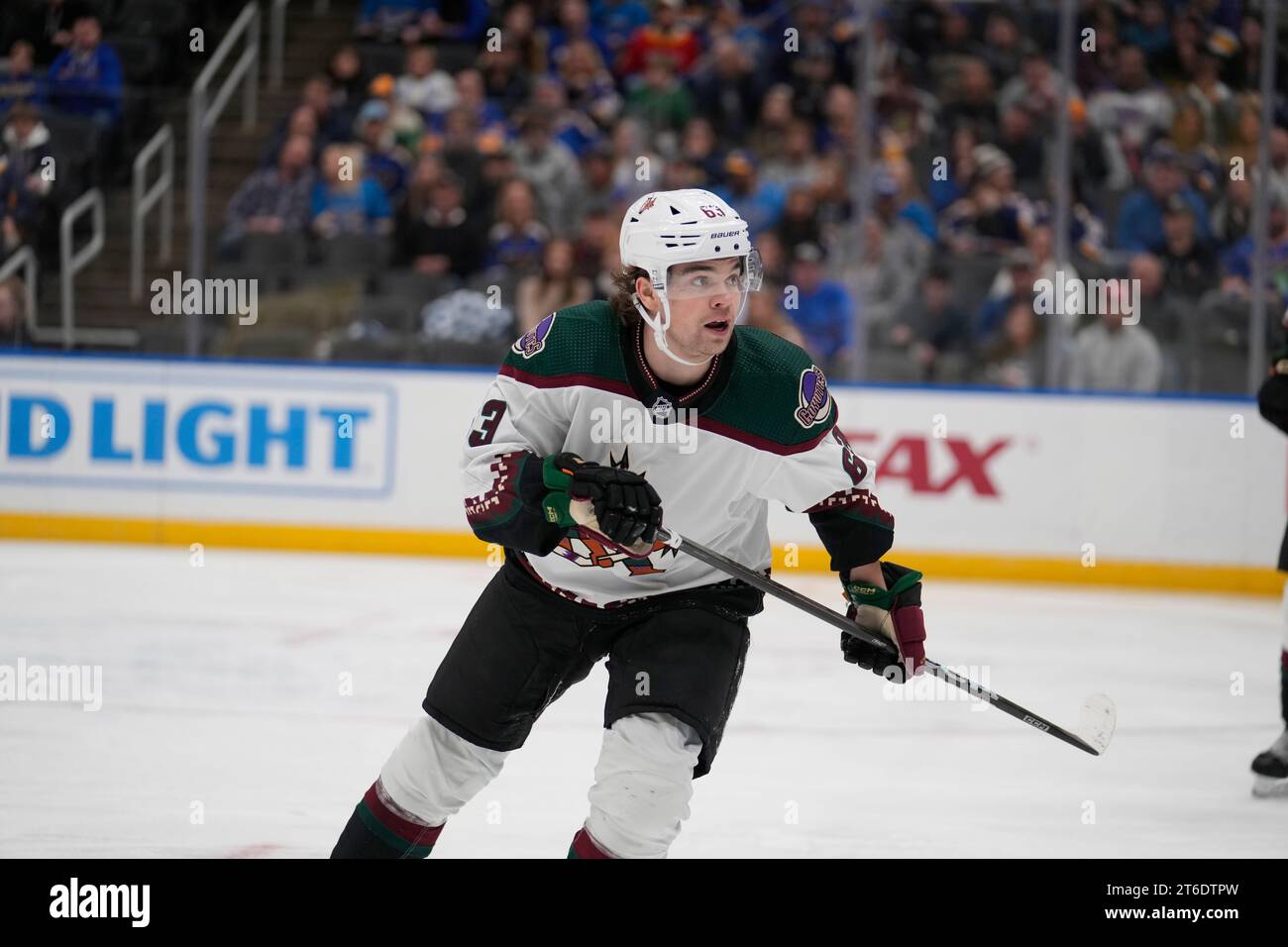 Arizona Coyotes' Matias Maccelli in action during the second period of ...