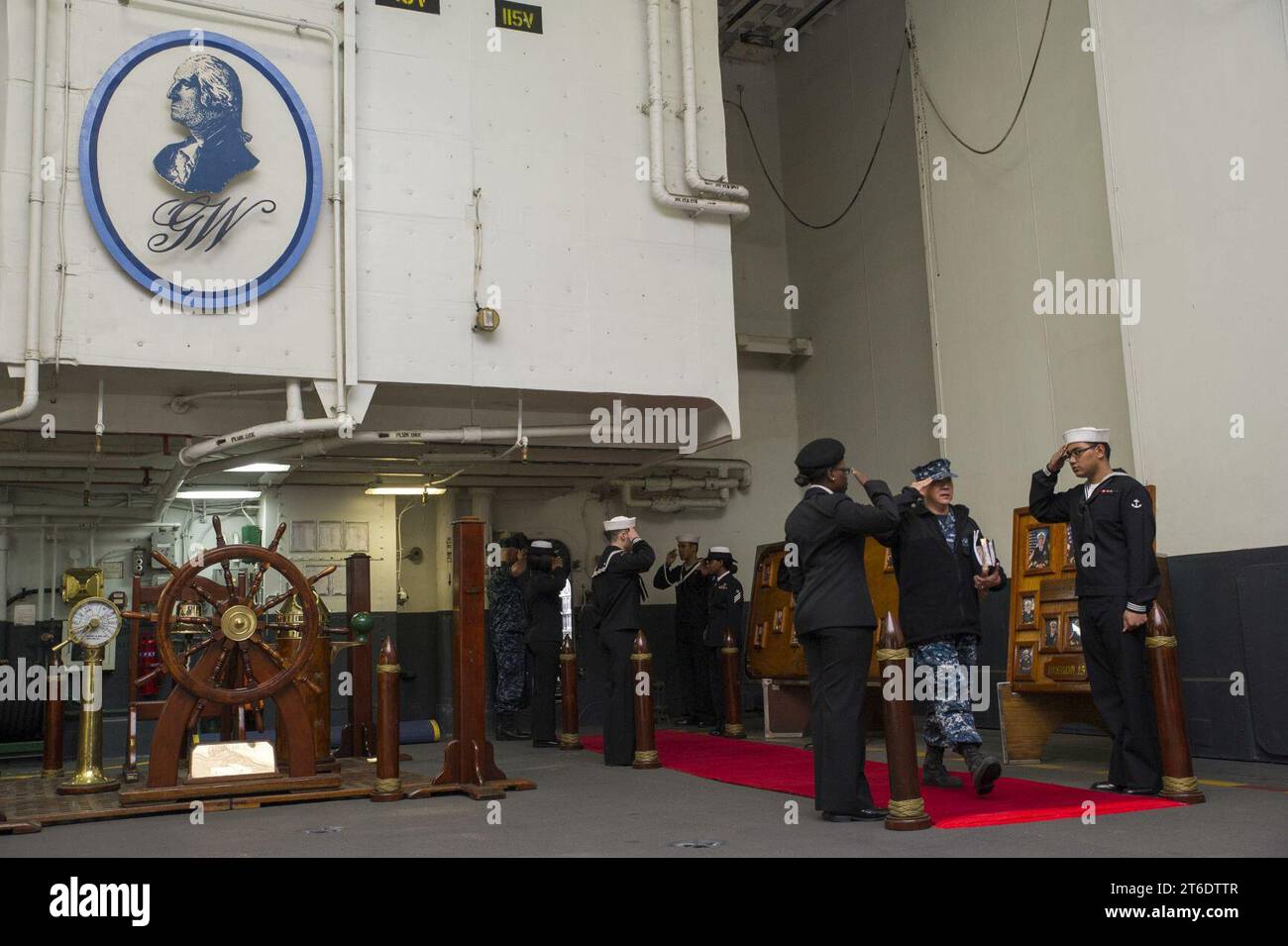 USS George Washington operations 150226 Stock Photo - Alamy