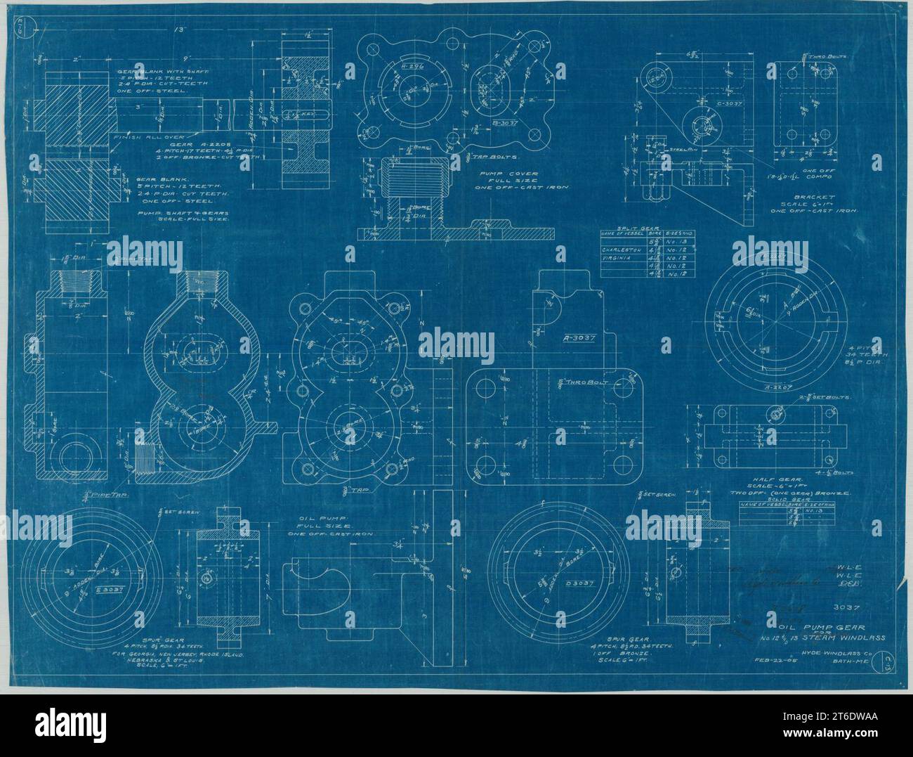 USS Georgia (BB-15)- Oil Pump Gear for No. 12 and 13 Steam Windlass ...