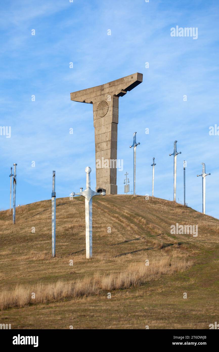 Famous Didgori battle monument with giant swards and sculptures ...