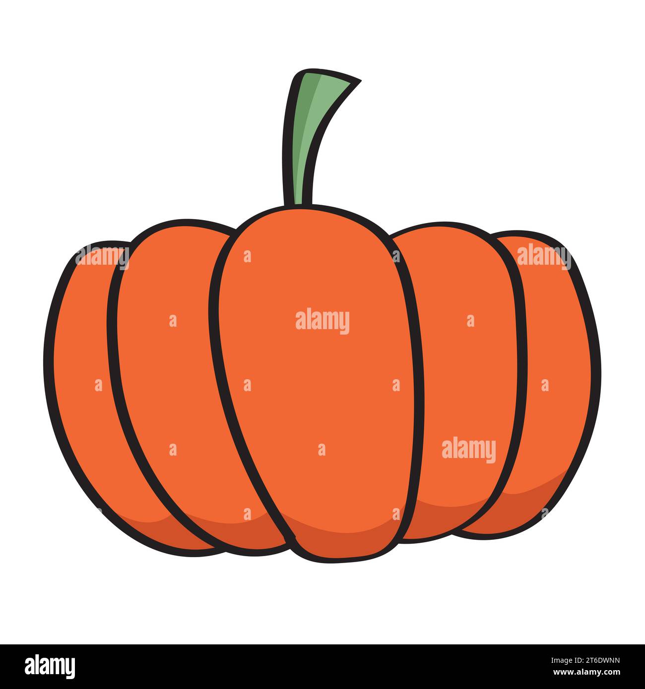 A pumpkin cartoon illustration in colors Stock Photo - Alamy
