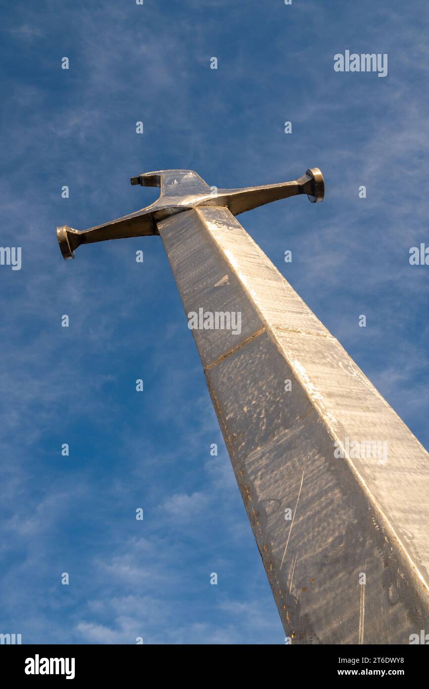 Famous Didgori battle monument with giant swards and sculptures ...