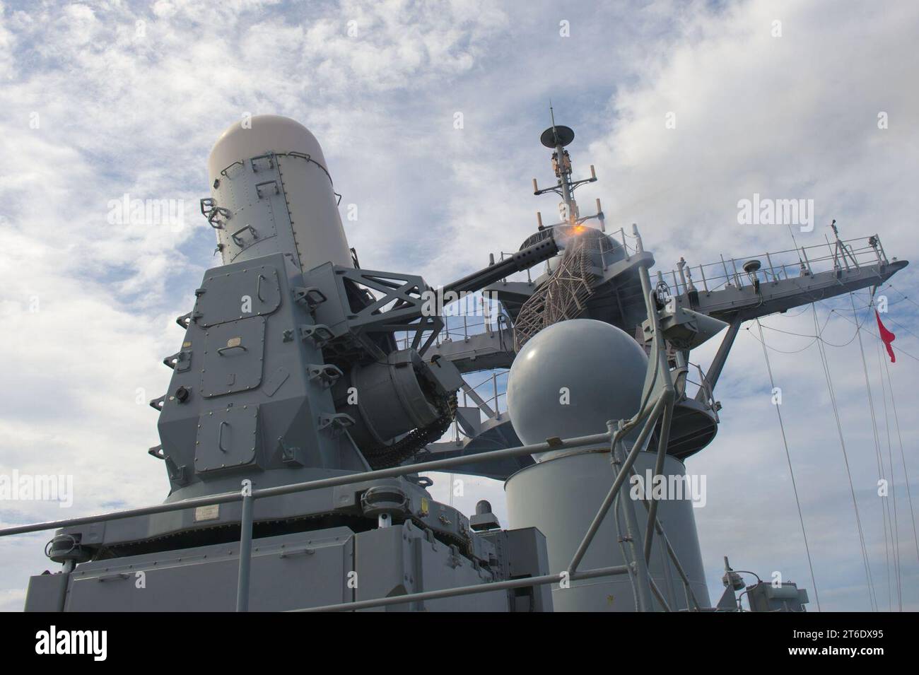 USS Germantown's CIWS ops 141008 Stock Photo - Alamy
