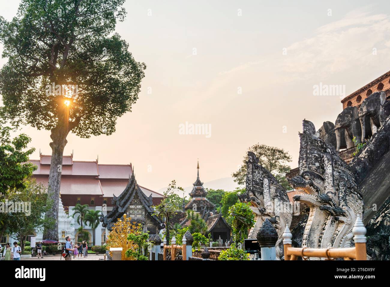 Chiang Mai,Thailand-March 20 2023:The late afternoon sun sinks,outside ...