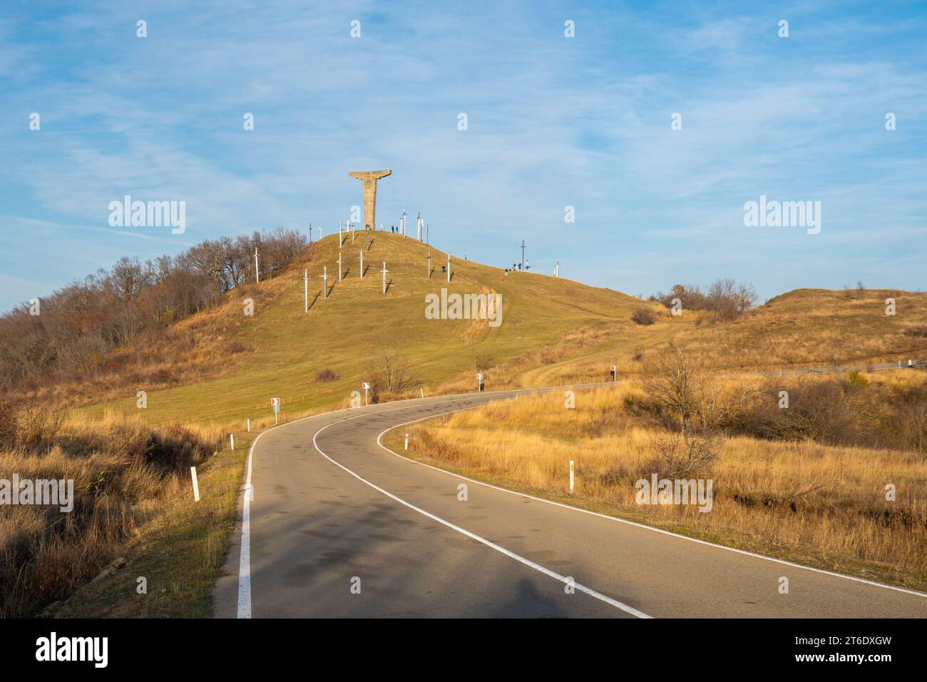 Famous Didgori battle monument with giant swards and sculptures ...
