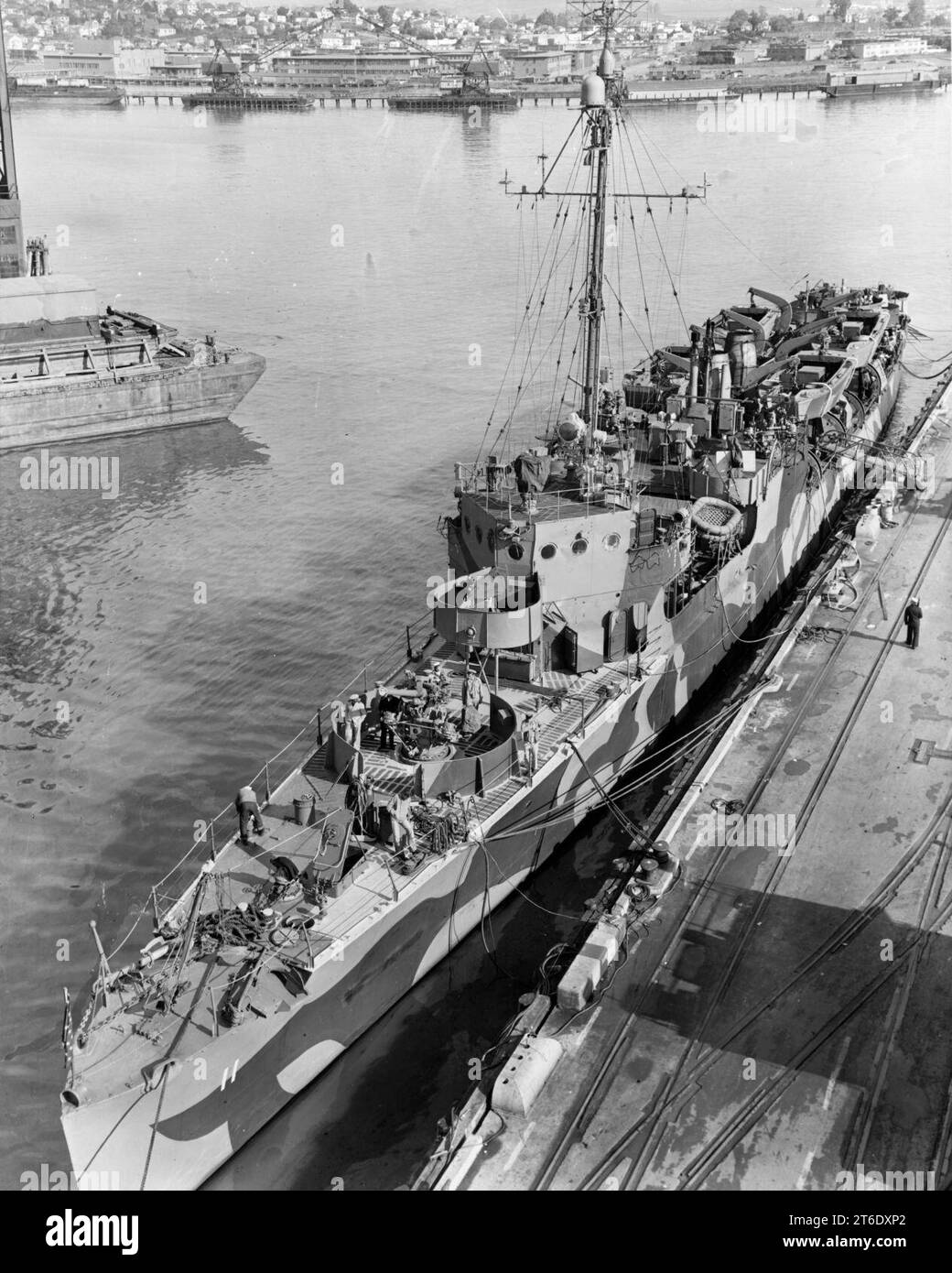 USS Gilmer (APD-11) at the Mare Island Naval Shipyard, California (USA ...