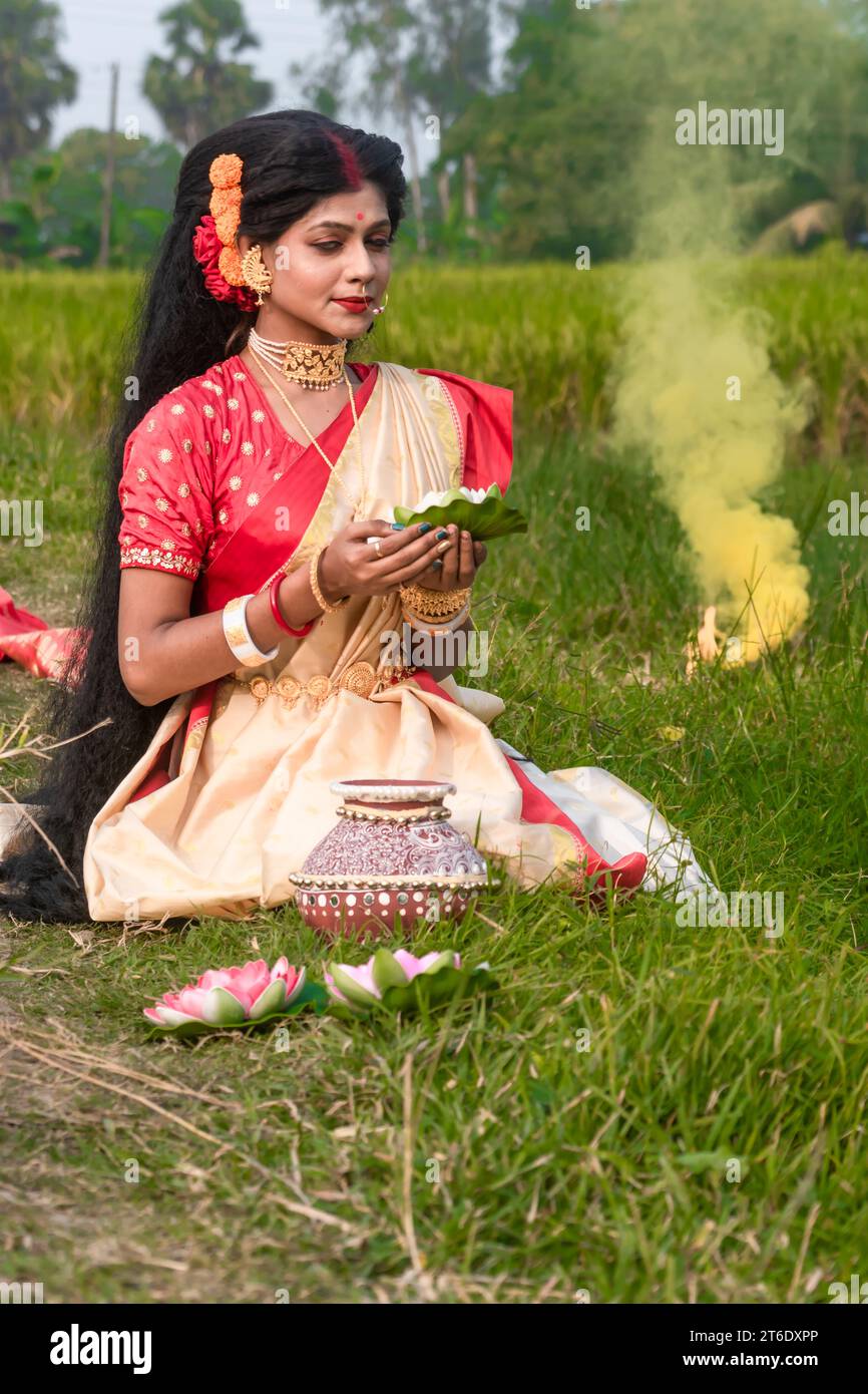 kali Puja Look Photo-shoot based on Festival with ethnic look.like A ...