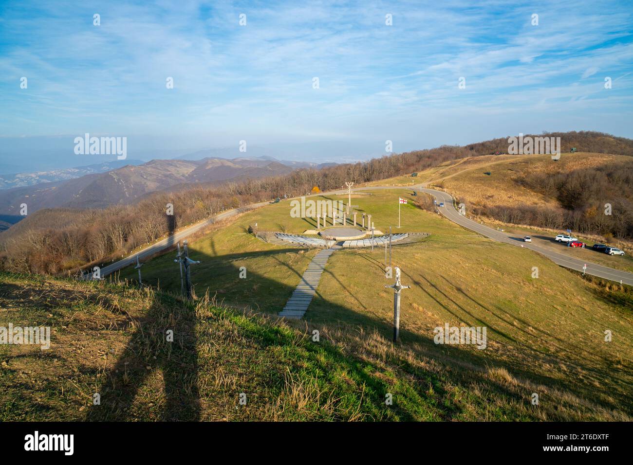Famous Didgori battle monument with giant swards and sculptures ...