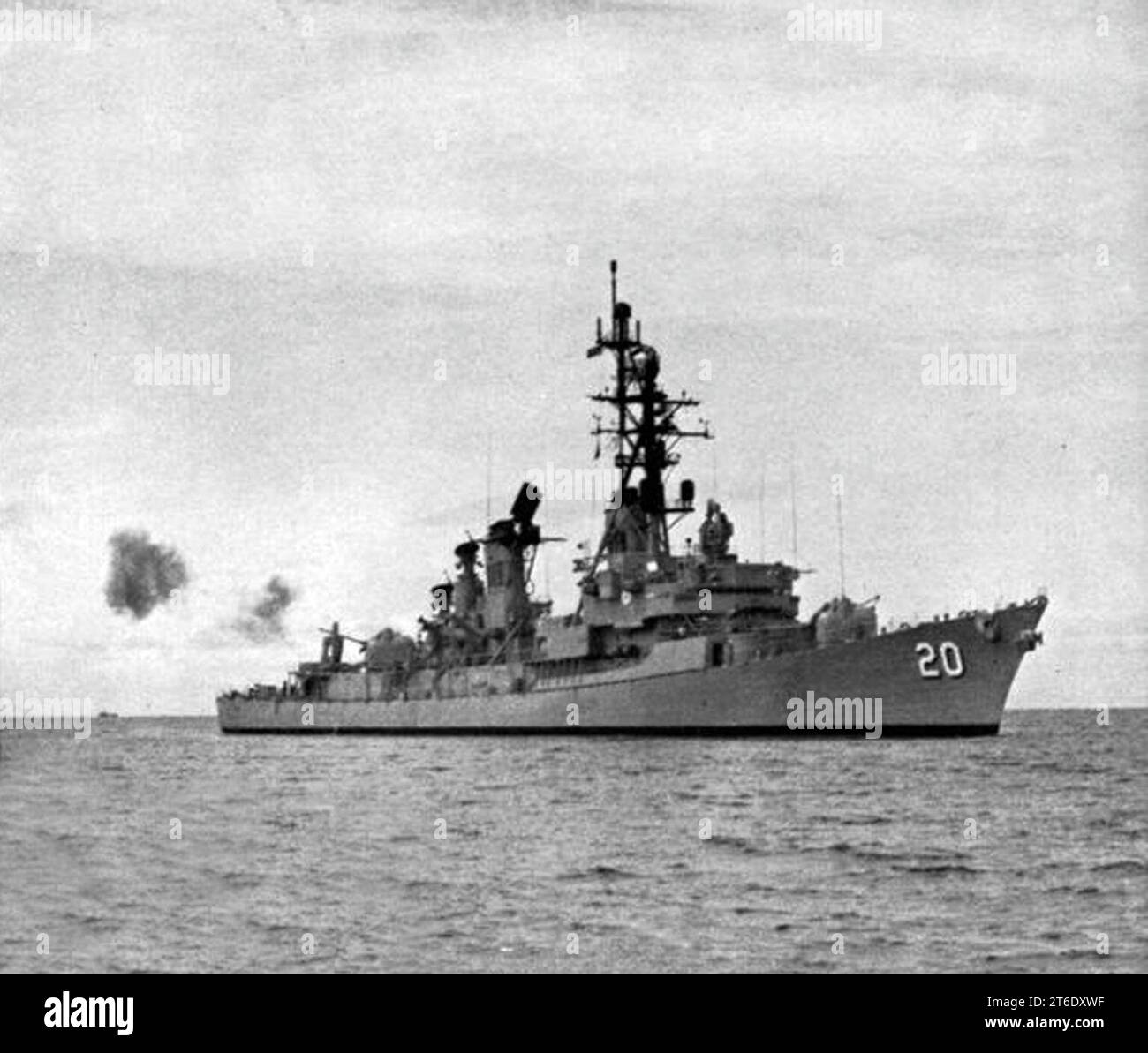 USS Goldsborough (DDG-20) shelling targets in Vietnam, circa in 1967 ...