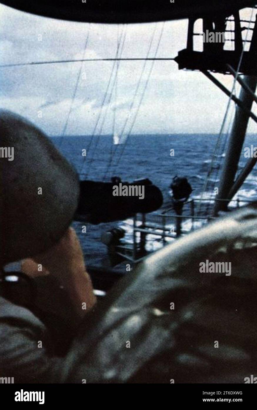 USS Goldsborough (DDG-20) under fire off North Vietnam, circa in 1967 ...