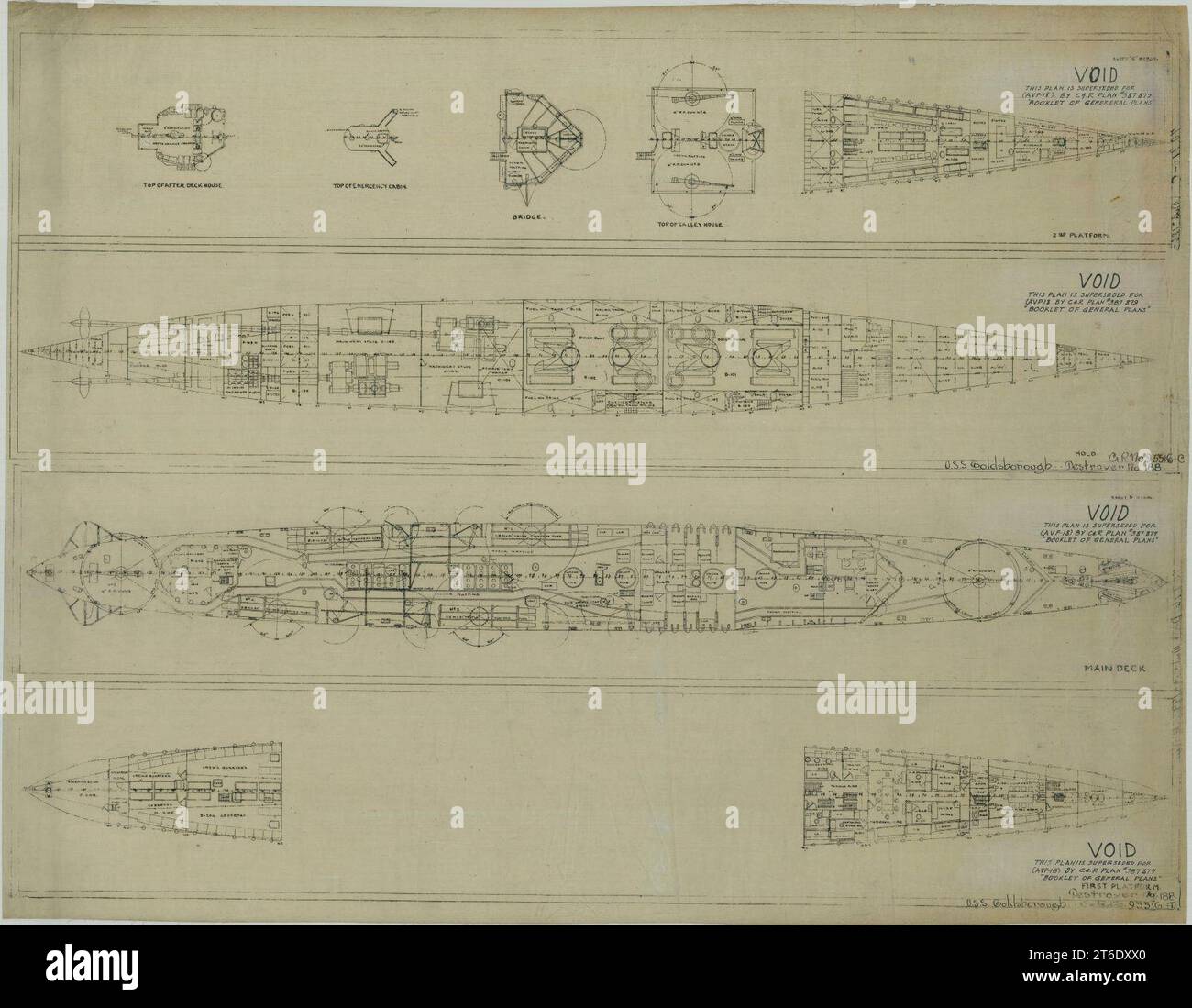 USS Goldsborough (DD-188)- Booklet of General Plans - 2nd Platform ...