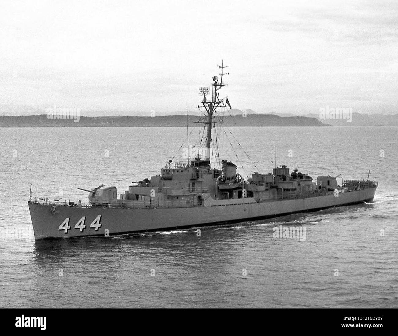 USS Goss (DE-444) underway off San diego, California (USA), in the ...