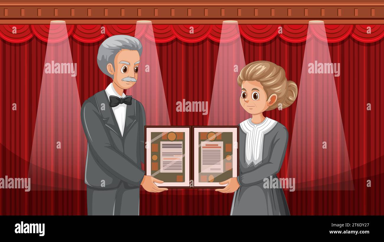 A vector cartoon illustration of Spanish antonyms means new and old ...