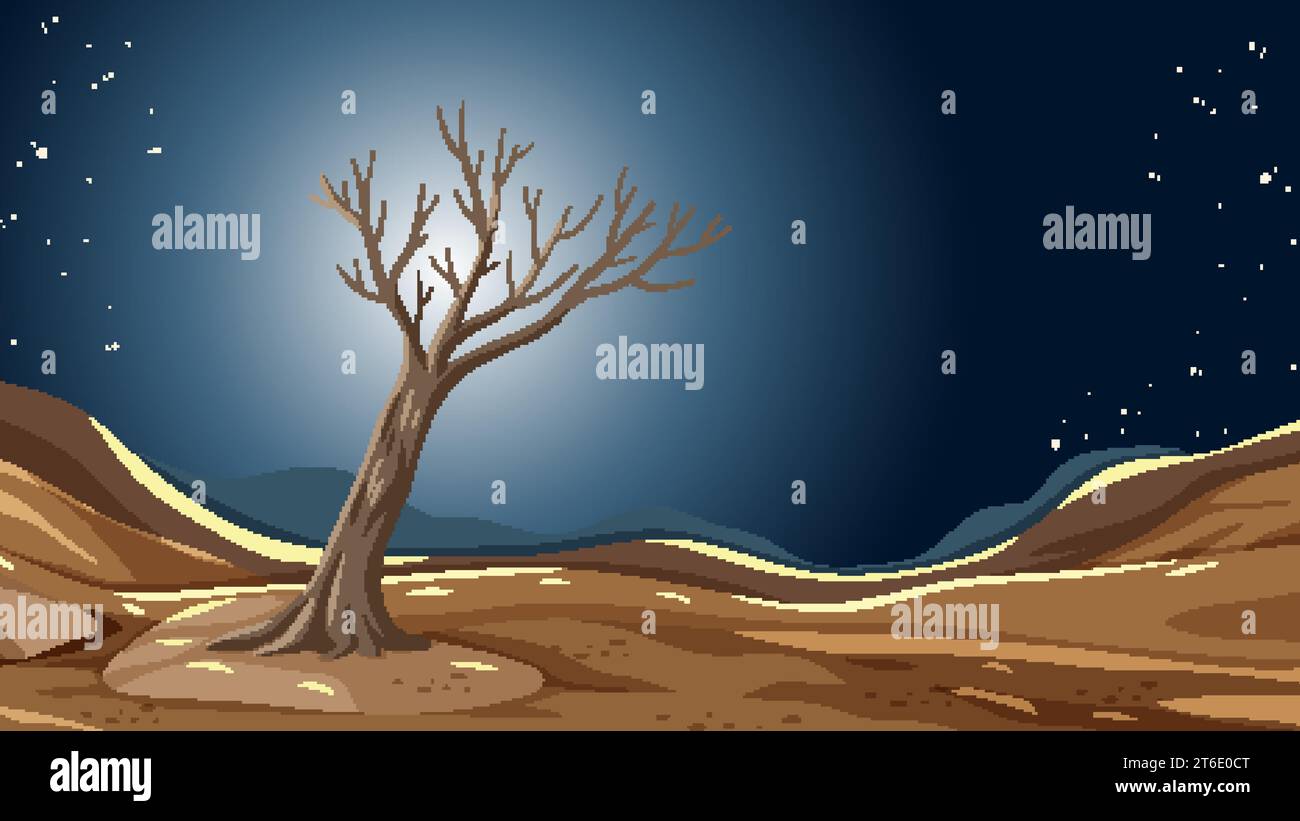 Illustration of a religious scene with Moses and a death tree in a ...