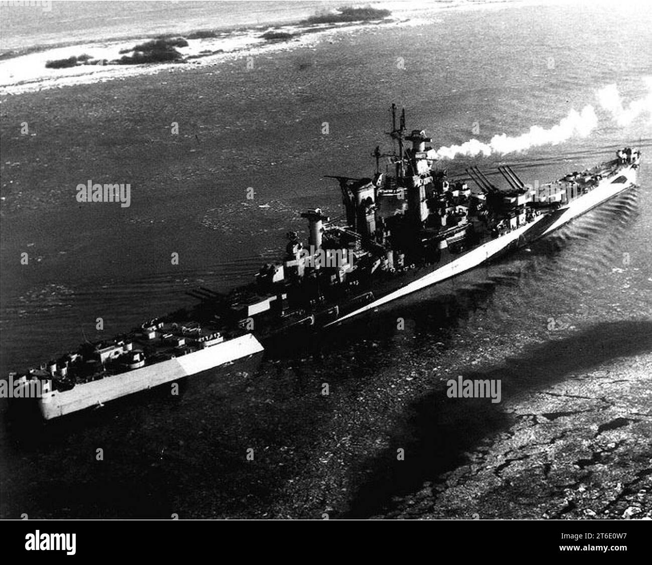 USS Guam (CB-2) in the Delaware River, January 1945 Stock Photo - Alamy
