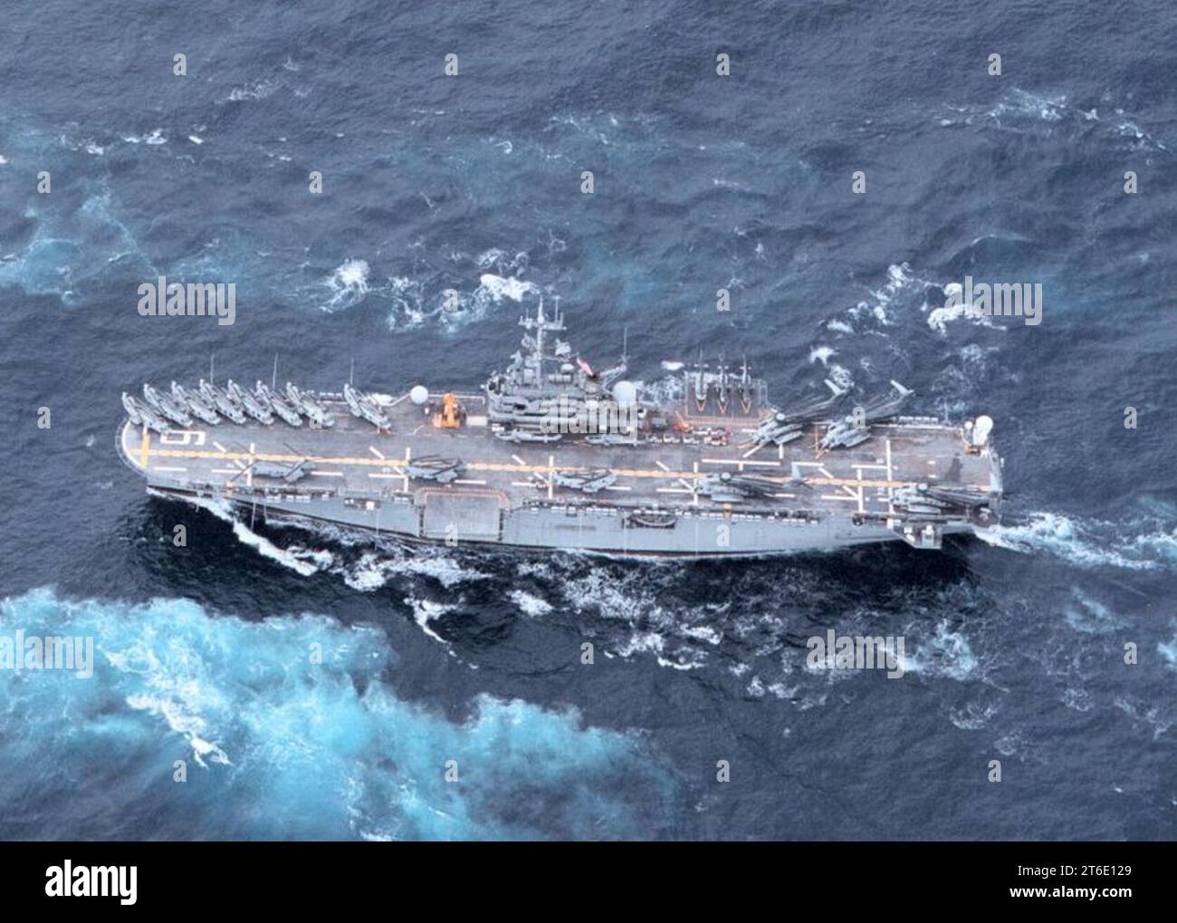 USS Guam (LPH-9) underway in the Atlantic Ocean on 10 October 1997 ...