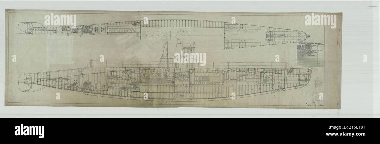 USS H-1 - General Arrangement Stock Photo - Alamy
