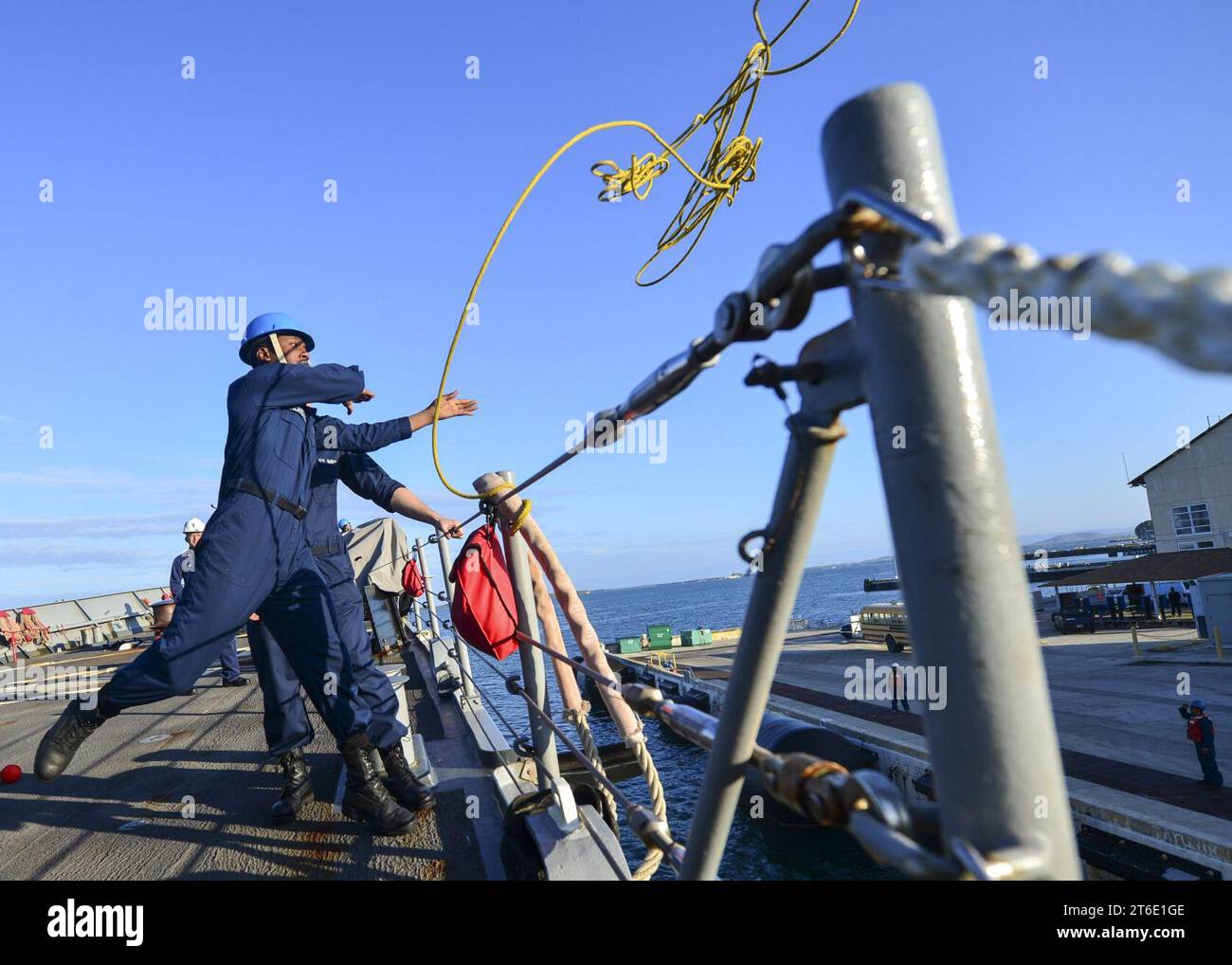 USS Halyburton arrives at Naval Station Guantanamo 140118 Stock Photo ...