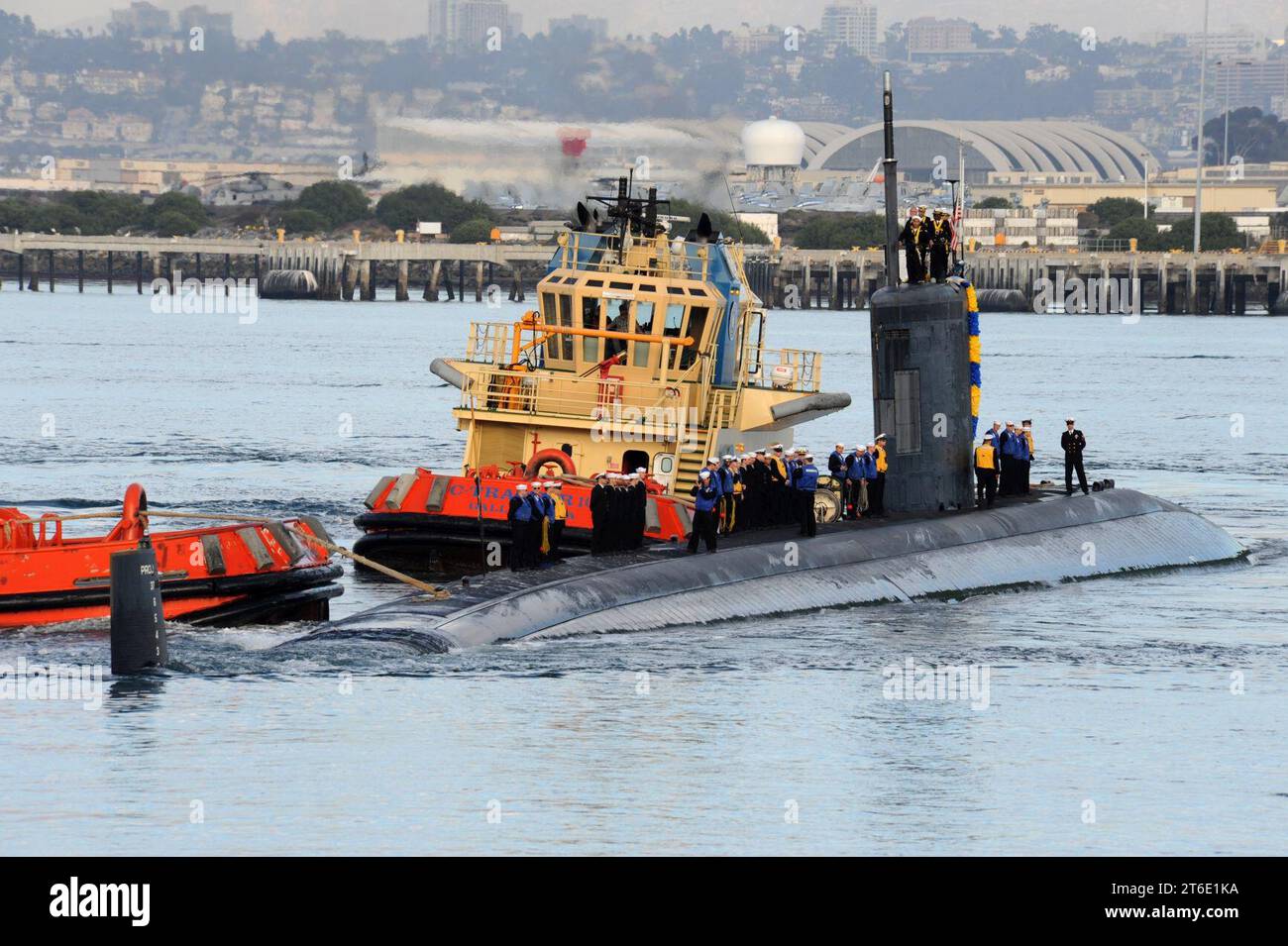 USS Hampton returns to Naval Base Point Loma Stock Photo - Alamy