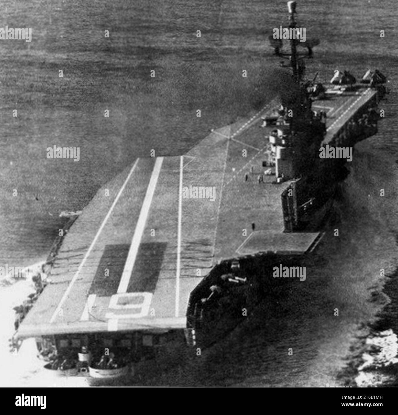 USS Hancock (CVA-19) deck view after SCB-125 conversion 1956 Stock Photo - Alamy