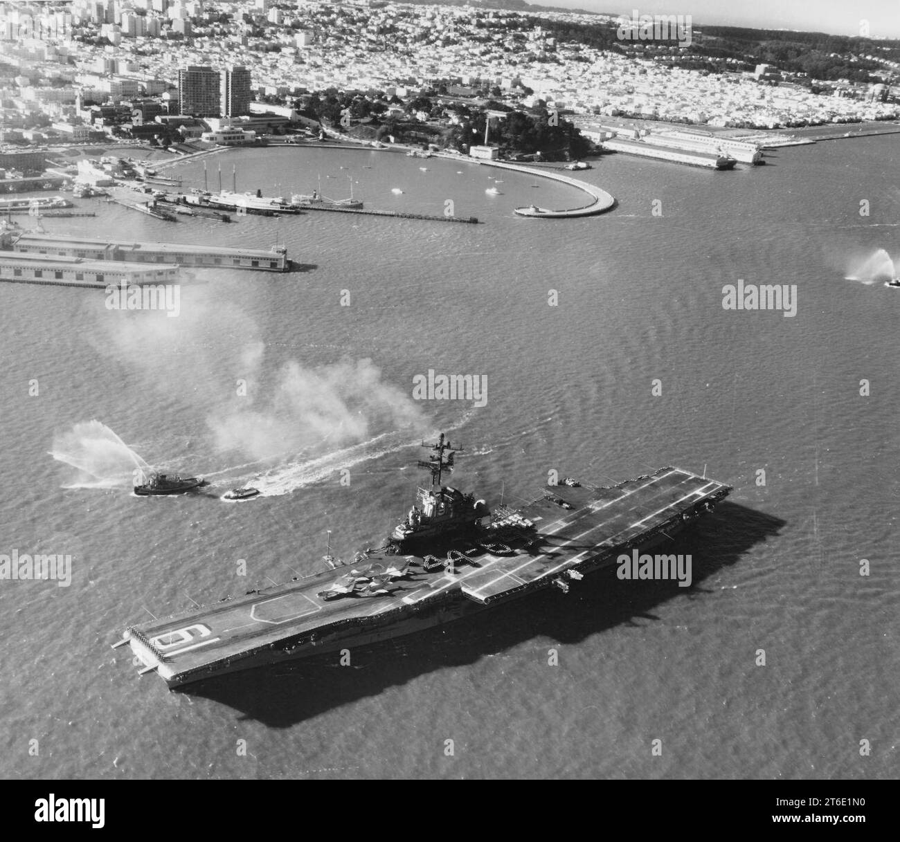 USS Hancock (CVA-19) in San Francisco Bay on 3 March 1969 Stock Photo ...
