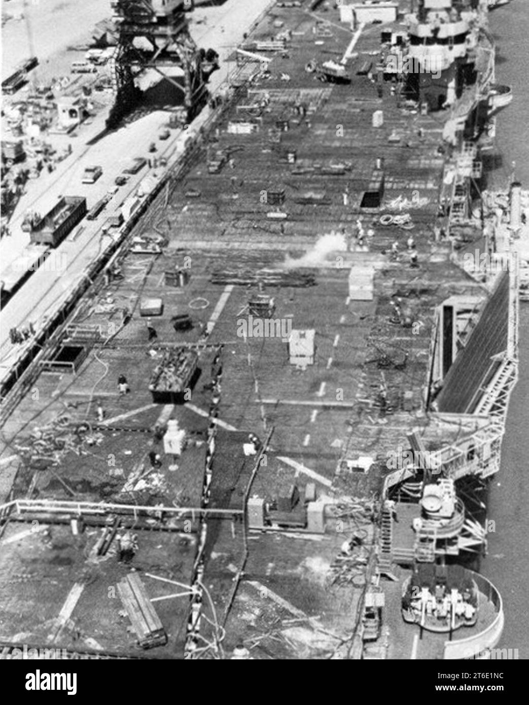 USS Hancock (CVA-19) during SCB-125 at San Francisco Navy Yard 1956 ...