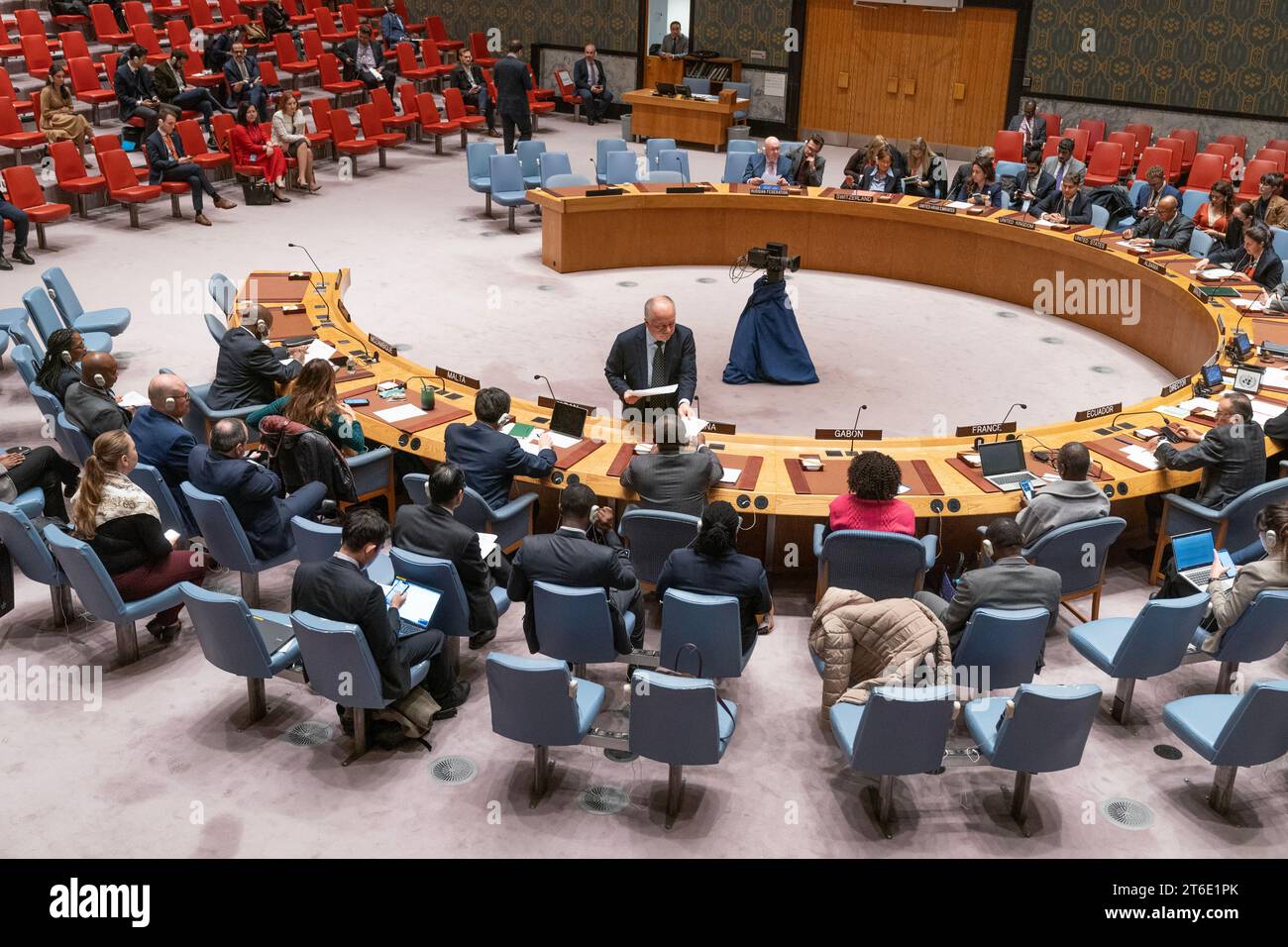 Member of SC secretariat distributes ballots for secret vote on ...