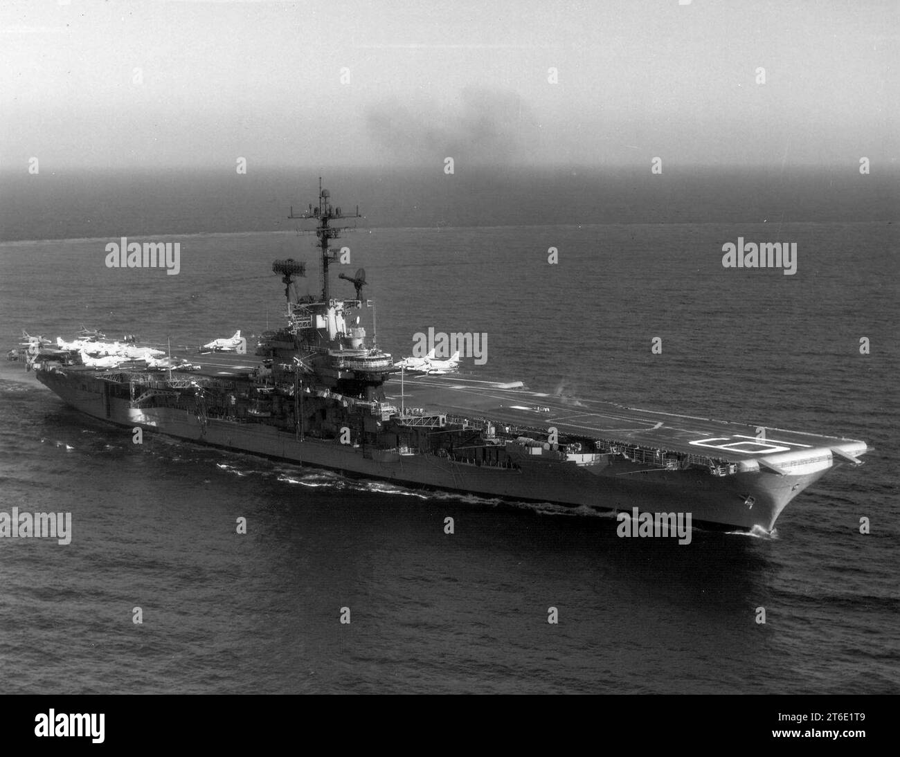 USS Hancock (CVA-19) underway off San Diego, California (USA), on 11 ...