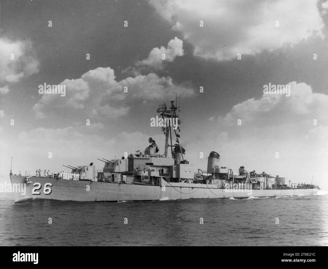 USS Harry F. Bauer (DM-26) underway during the 1950s Stock Photo - Alamy