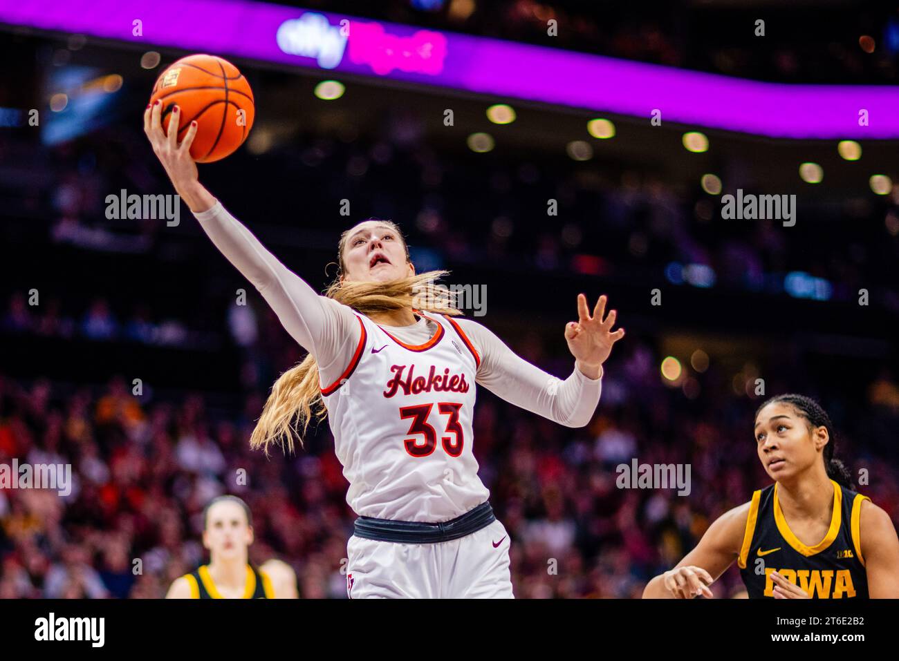 Charlotte, NC, USA. 9th Nov, 2023. Virginia Tech Hokies center ...