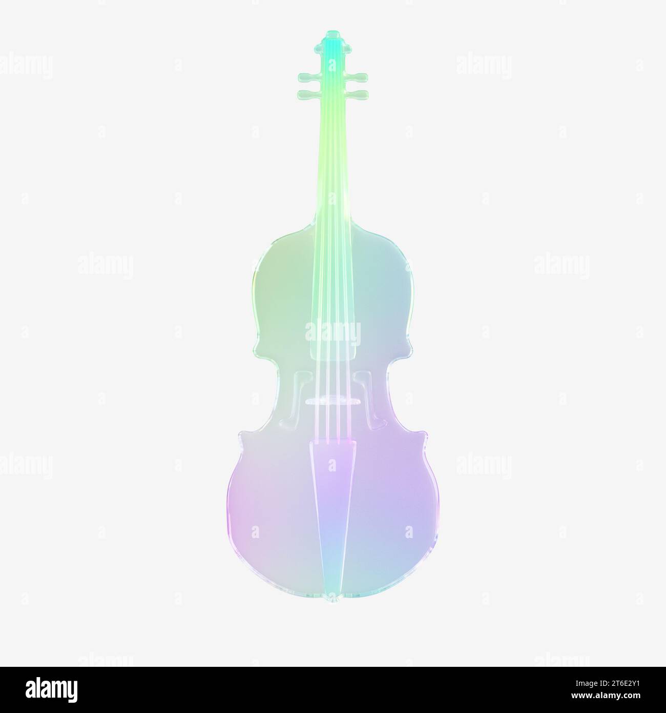 transparent crystal violin frame 3d object graphic Stock Photo - Alamy
