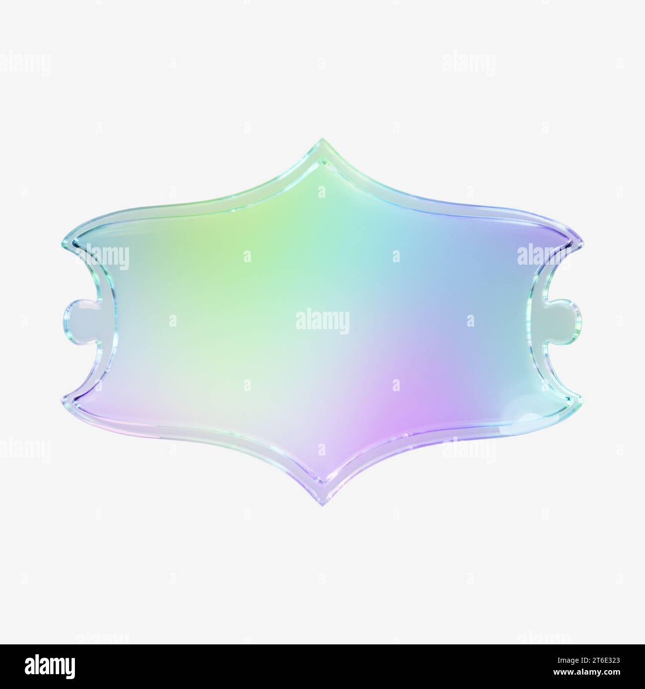 transparent crystal label frame 3d object graphic Stock Photo - Alamy