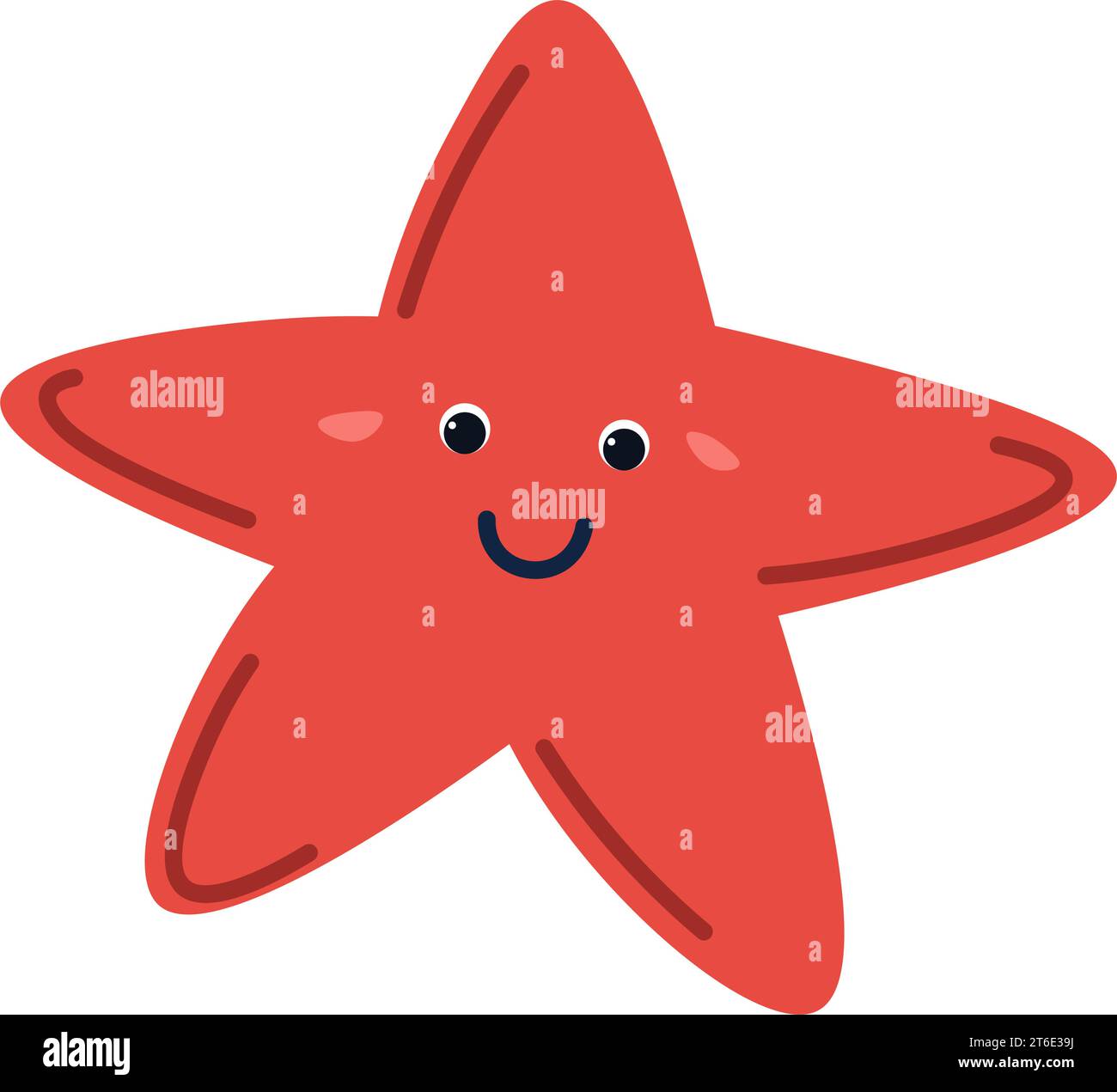 Starfish character, cute marine personage vector Stock Vector Image ...