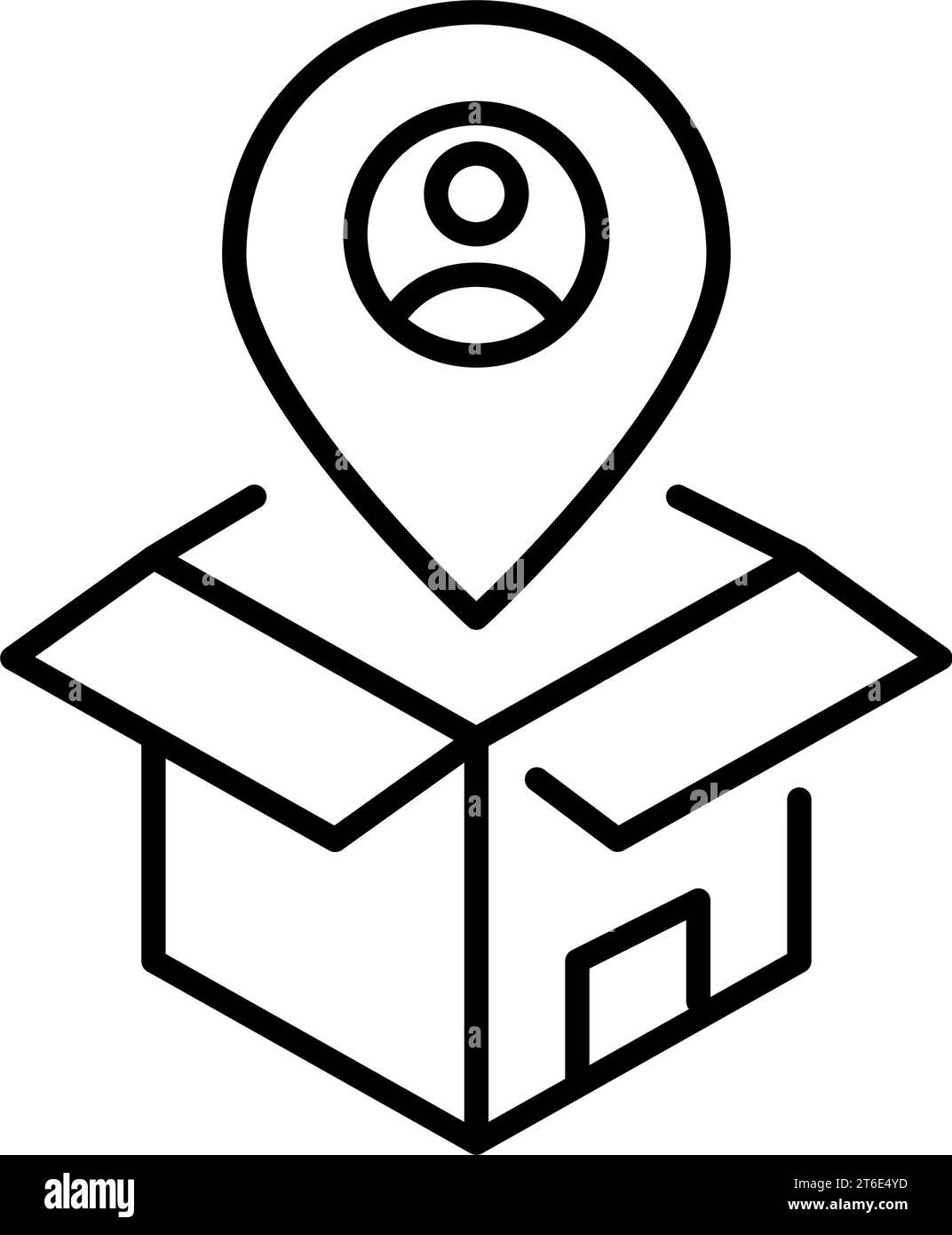 Door to door delivery. Choosing address for store goods shipment. 3d ...