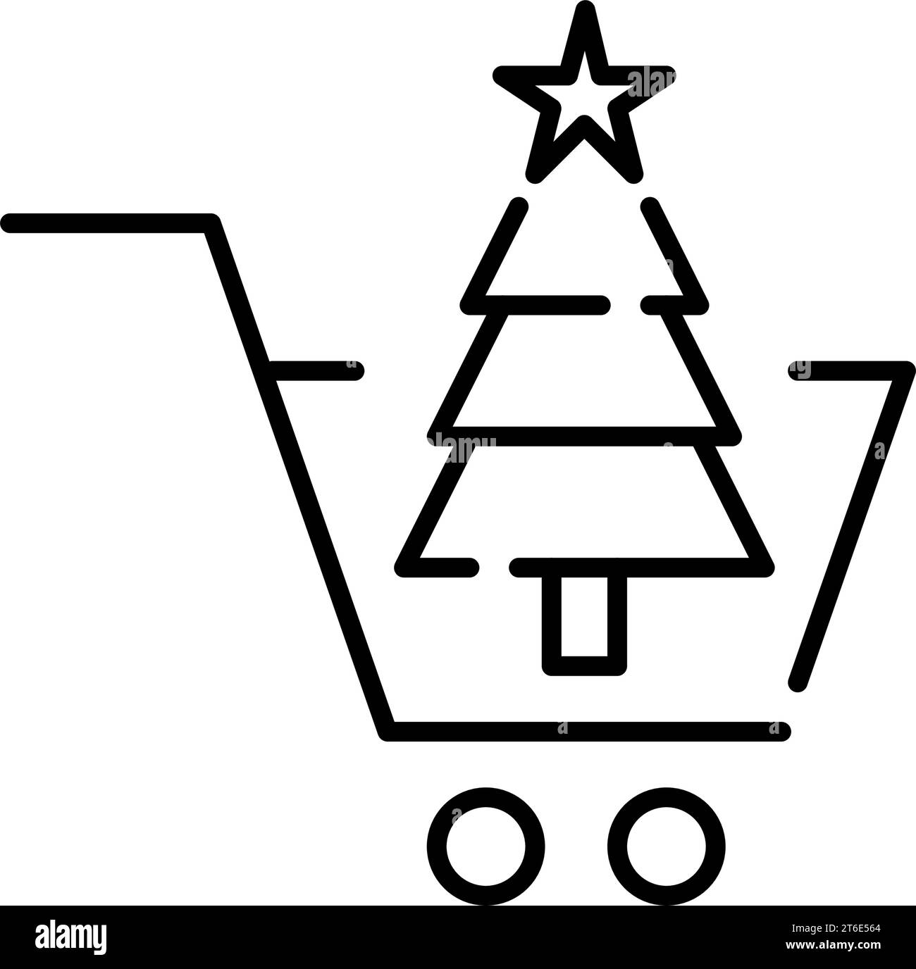 Shopping cart tree Black and White Stock Photos & Images - Alamy
