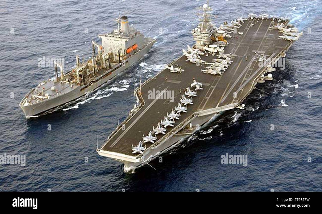 USS Harry S. Truman alongside USNS John Lenthall Stock Photo - Alamy