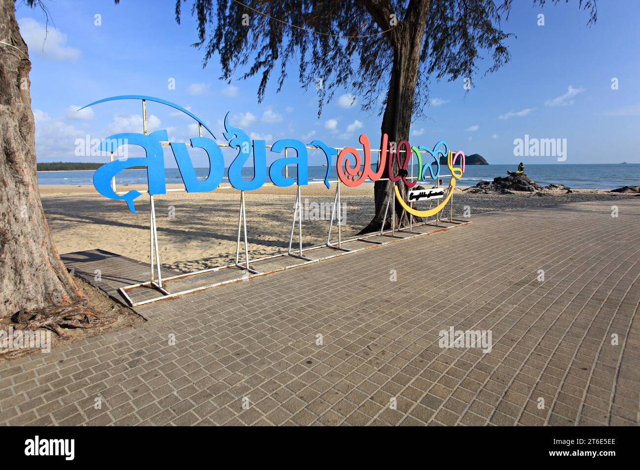 Welcome signs for tourists, Public attractions Golden Mermaid statue on ...