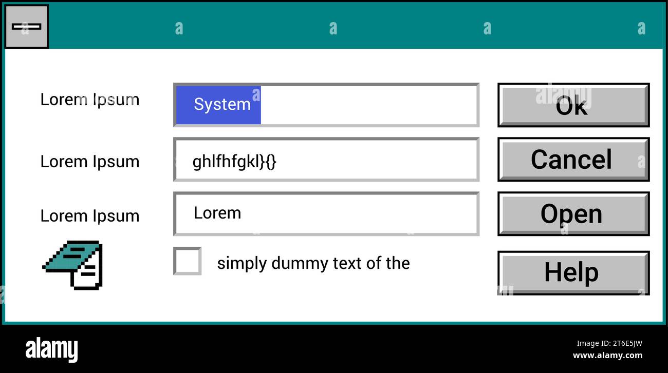 Interface of windows screen with files vector Stock Vector Image & Art ...