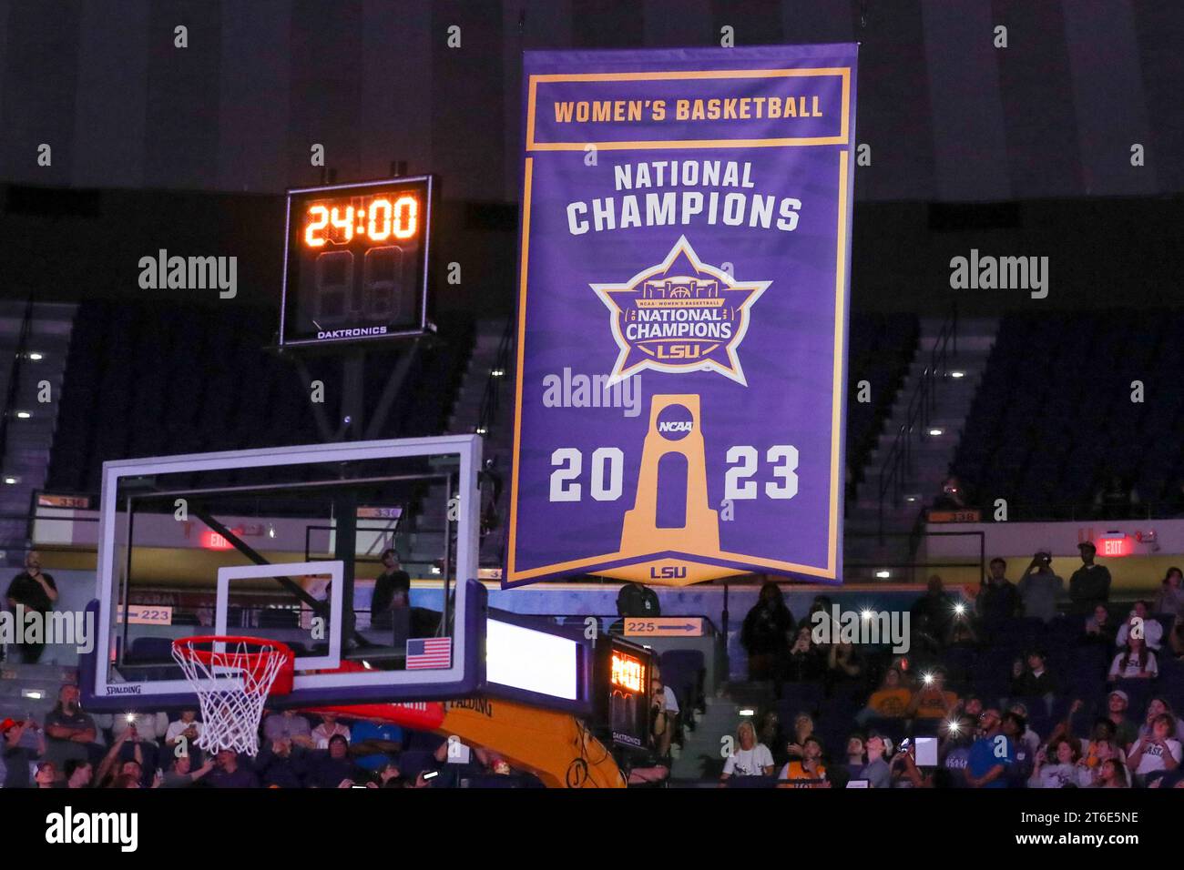 Baton Rouge, LA, USA. 09th Nov, 2023. LSU raises the 2023 Nation ...