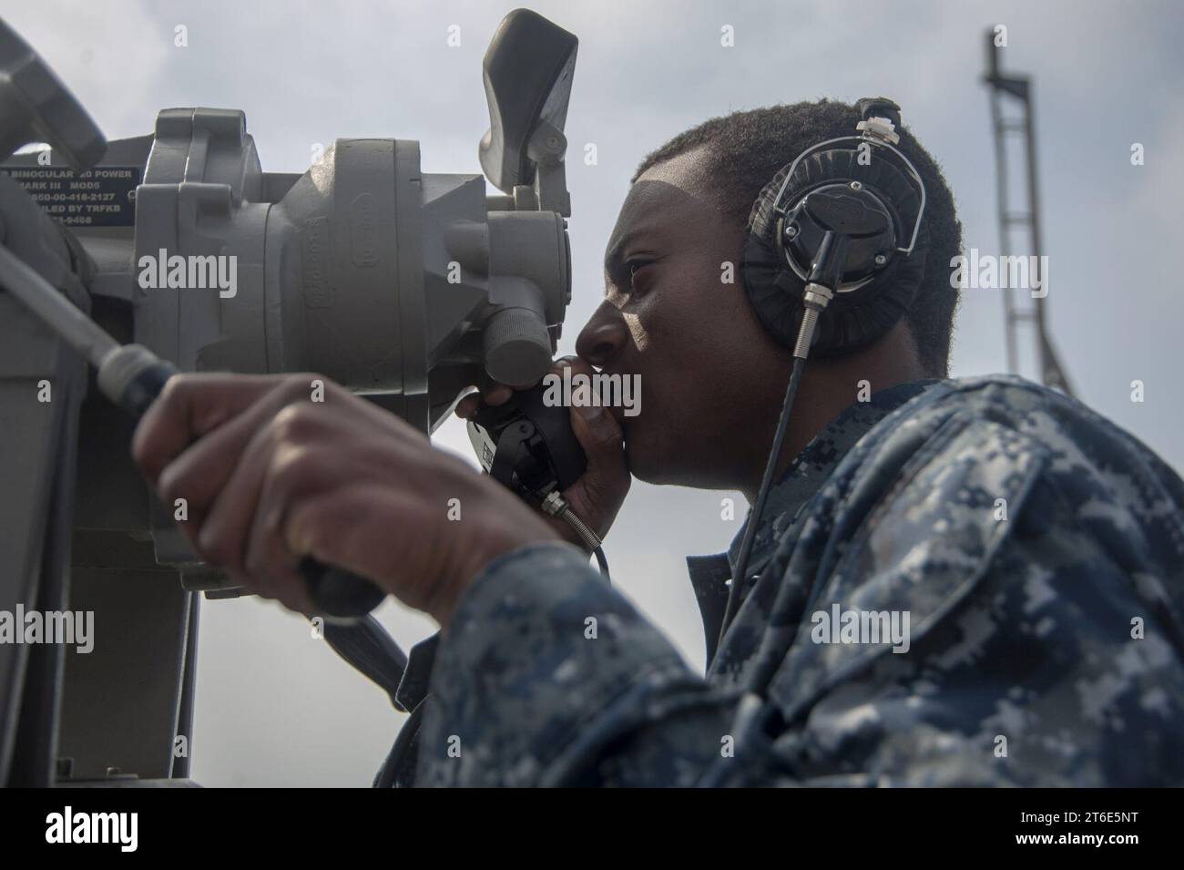 USS Harry S. Truman sailor stands watch 140305 Stock Photo - Alamy