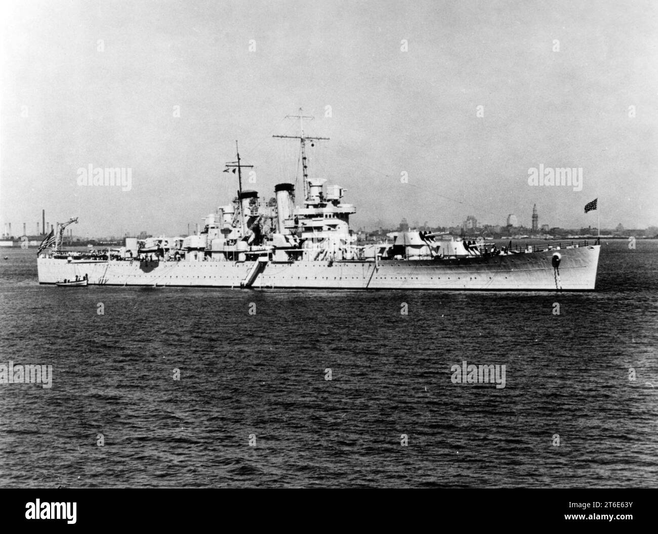 USS Helena (CL-50) anchored off Boston on 15 June 1940 Stock Photo - Alamy
