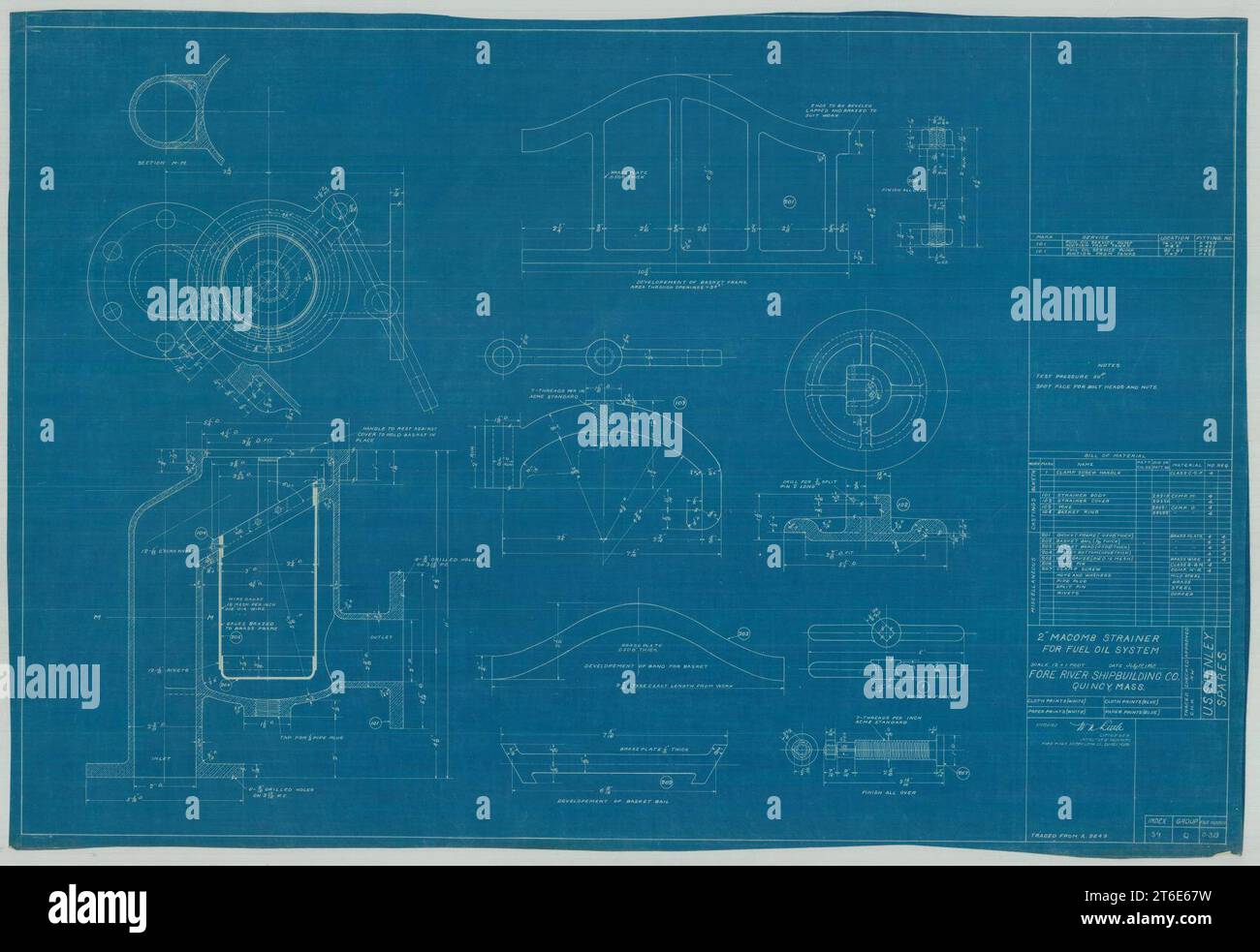 USS Henley (DD-39)- 2'' Macomb Strainer for Fuel Oil System Stock Photo ...