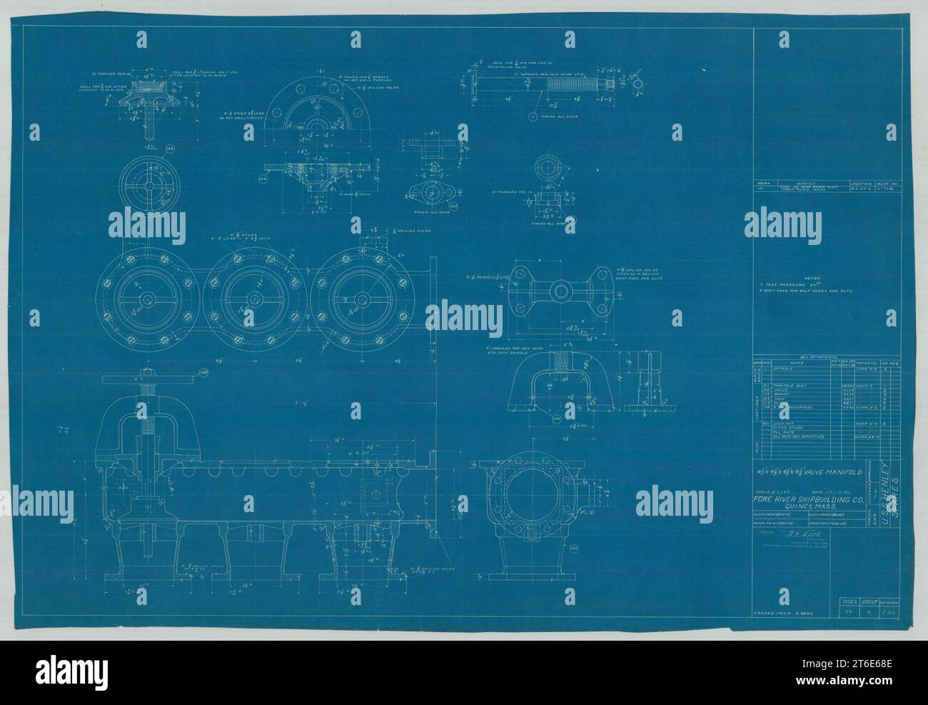 USS Henley (DD-39)- 4 1-2'' X 4 1-2'' X 4 1-2'' X 4 1-2'' Valve ...