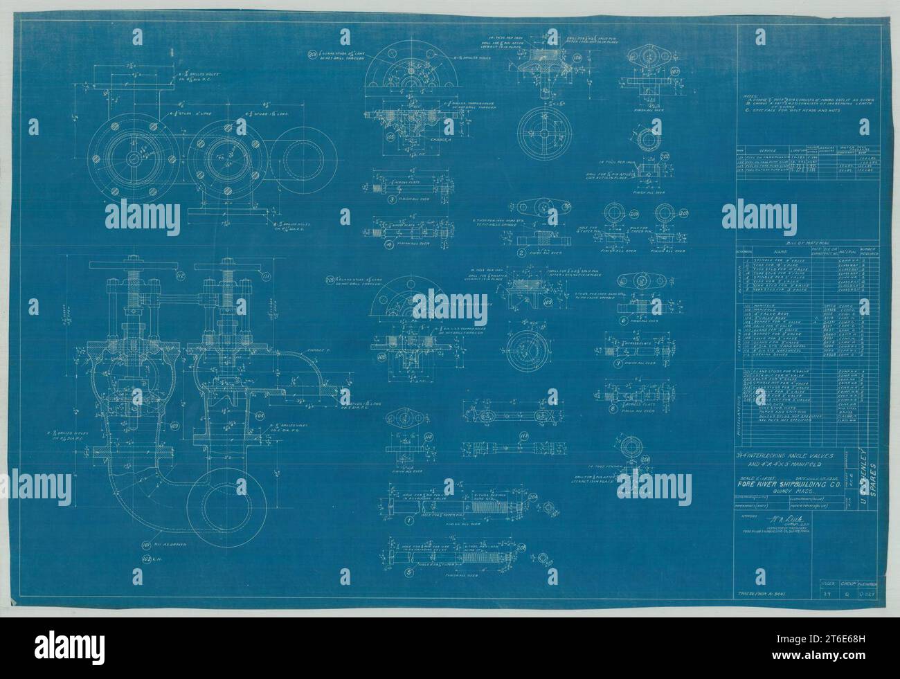 USS Henley (DD-39)- 3'' and 4'' Interlocking Angle Valves and 4'' X 4 ...