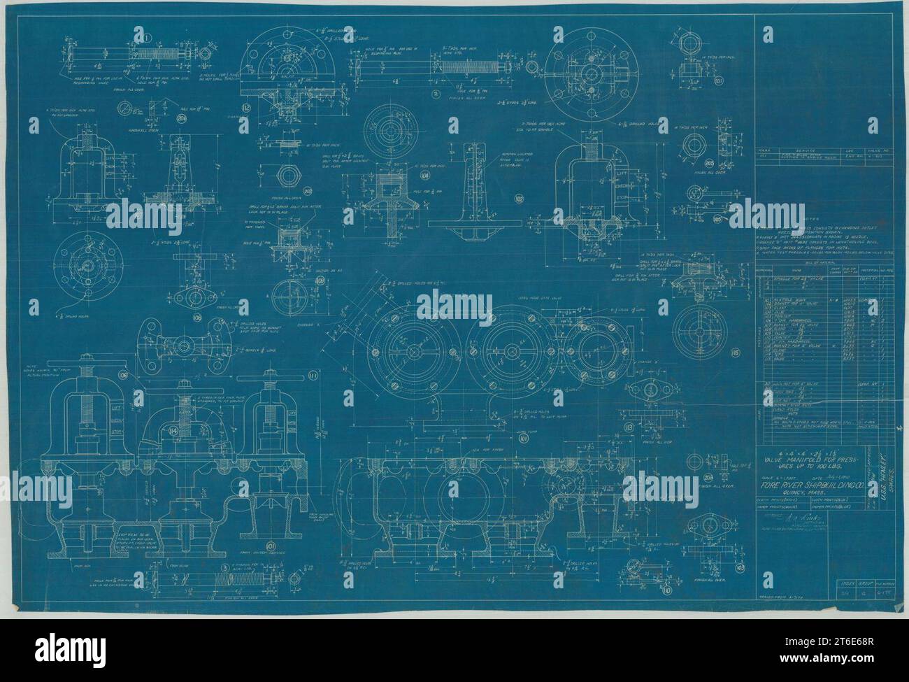 USS Henley (DD-39)- 4'' X 4'' X 4'' X 2 1-2'' X 1 1-2'' Valve Manifold ...