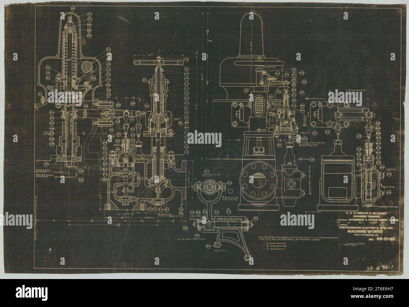 USS Henley (DD-39)- Cruising Turbine Governor and Steam Chest Assem ...