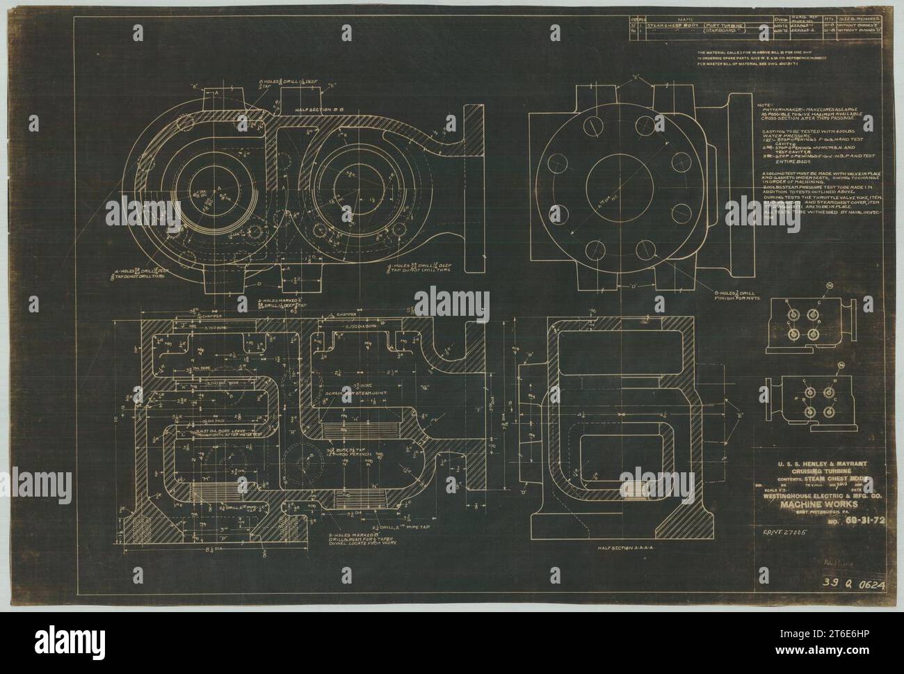 USS Henley (DD-39)- Cruising Turbine Steam Chest Body Stock Photo - Alamy